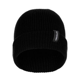 Reusch Damen Beanie "Eddie", schwarz, unifarben, 100% Polyacryl, M&uuml;tzen, mit dezentem Marken-Label