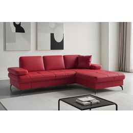 Sit & More Ecksofa SIT & MORE, B:247cm H:83cm T:171cmfeuerrot, Wohnzimmer, Sofas, "Morris Jubi, Recamiere, Breite 247 cm", mit Armteilfunktion,, wahlweise mit
