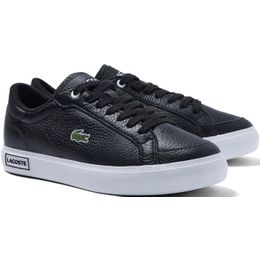 Lacoste Damen Sneaker "POWERCOURT 222 6 SFA", Gr. 36schwarz, wei&szlig;, Leder, Synthetik, Schuhe