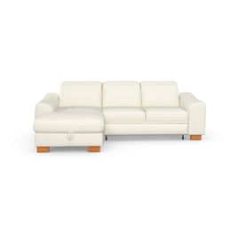 Sit & More Ecksofa SIT & MORE, B:264cm H:86cm T:175cm, beige, Wohnzimmer, Sofas, "Dundee L-Form", mit Federkern und Massivholzf&uuml;&szlig;en, wahlweise mit