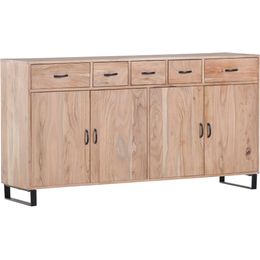 Sideboard GUTMANN FACTORY, B:165cm H:87cm T:42cm, beige, Massivholz, Wohnzimmer, Sideboards, "Georgia", Kommode aus massivem Akazienholz, Breite 165