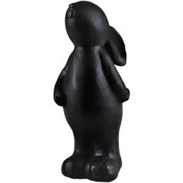 AM Design Dekofigur "stehender Hase", B/H/T: 9,3cm x 24cm, schwarz, Wohnzimmer, Dekofiguren, Osterdekoration aus Polyresin