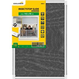 Schellenberg Insektenschutz-Fensterrahmen ""Insectstop Slide", ausziehbares Fliegengitter mit Aluminiumgewebe", B/H: 142cm x 50cm, wei&szlig;,