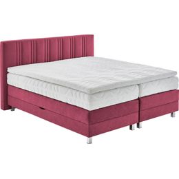Boxspringbett, B:195cm L:210cm, rot, Westfalia Schlafkomfort, Bezug: 100% Polyester;Polsterung: 100% Polyester, Komplettbetten, wahlweise mit