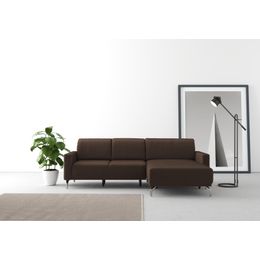Sit & More Ecksofa SIT & MORE, B:251cm H:84cm T:163cm, braun, Wohnzimmer, Sofas, "Bailando L-Form", wahlweise mit Kopfteilverstellung und Vorziehsitz, motorisch