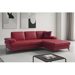 Sit & More Ecksofa SIT & MORE, B:247cm H:83cm T:171cmfeuerrot, Wohnzimmer, Sofas, "Morris Jubi, Recamiere, Breite 247 cm", mit Armteilfunktion,, wahlweise mit