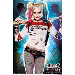 Poster Reinders, B:61cm H:91,5cm T:0,1cm, bunt, Papier, Jugendzimmer, Bilder, "Suicide Squad - Harley Quinn"