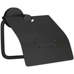 Toilettenpapierhalter Kleine Wolke, B:12,5cm H:16cm L:7,5cm, schwarz, Aluminium, Toilettenpapierhalter, "Apollo Nero", Aluminium