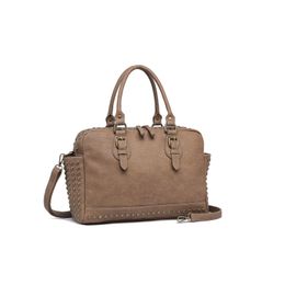Damen Schultertasche "Boho", Collezione Alessandro, braun, Polyurethan (PU), Taschen, mit 2 Seitenf&auml;chern