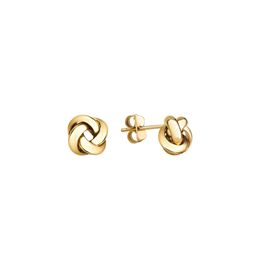 Vivance Damen Paar Ohrstecker "375/- Gelbgold glanz Knoten", one-size, Gold, gelb, Gold, Ohrringe