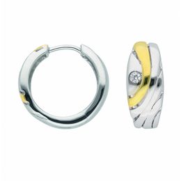 Adelia&acute;s ADELIA ́S Damen Paar Creolen "Damen 925 Silber Ohrringe Creolen mit Zirkonia &Oslash; 16,9 mm", Damen, Silber 925 (Sterlingsilber), silber, Silber 925