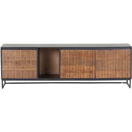 Lowboard GUTMANN FACTORY, B:170cm H:55cm T:45cm, braun, Holz teilmassiv, Wohnzimmer, Sideboards