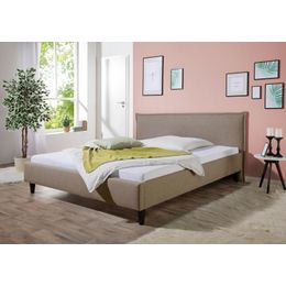 Polsterbett Maintal, B:216cm H:101cm L:211cm, braun, Betten, "Gustine", Bettseiten zerlegt, ohne Bettkasten