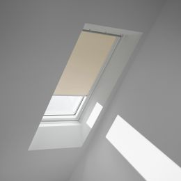 Velux Verdunklungsrollo "DKL PK06 1085SWL", PK06, stufenlos positionierbar, beige, Kinderzimmer, Rollos, wei&szlig;e F&uuml;hrungsschienen & Griffleiste