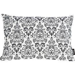 Dekokissen done., B:40cm L:60cm, schwarz, Baumwolle, Polyester, Dekokissen_Sitzkissen_Kissenh&uuml;llen, "Windsor Ornaments", Jacquardgewebte Kissenh&uuml;lle