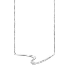 CAI CA&Iuml; Damen Collierkettchen "925/- Sterling Silber rhodiniert Topas", 42+3cm, Silber 925 (Sterlingsilber), L: 45 B: 41mmwei&szlig;, Silber 925