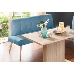Sitzbank, B:162cm H:92cm T:68cm, blau, exxpo - SOFA FASHION, Struktur: Webvelour, 100% Polyester, Esszimmer, Sitzb&auml;nke, "Costa, moderne