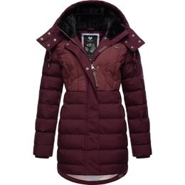 Ragwear Damen Winterjacke "Ashanta Block", rot, Gr. XL, Au&szlig;enmaterial: 100% Polyester; Innenfutter: 100% Polyester; Wattierung: 100% Polyester,