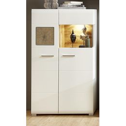 Vitrine Innostyle, B:80cm H:139cm T:37cm, wei&szlig;, FSC-zertifizierter Holzwerkstoff, Wohnzimmer, Schr&auml;nke, "FUN PLUS"