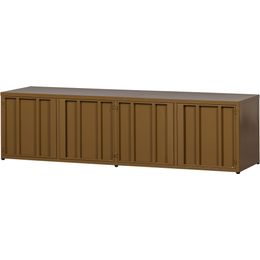 Lowboard Woood "Woood LEVEL TV-SCHRANK METALL", honiggelb, B:160cm H:44cm T:44cm, Eisen, Sideboards, Lowboard, Level TV-M&ouml;bel Woood mit Stauraum, Stil und ordentliche Kabelf&uuml;hrung
