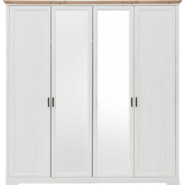 Kleiderschrank Schlafkontor, B:214cm H:220cm T:64cm, braun, Schlafzimmer, Schr&auml;nke, "Jasmin II", im Landhausstil