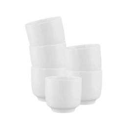 Seltmann Weiden Tasse "Cappuccinotassen ohne Henkel Sento Home 300 ml 6er Set wei&szlig;", &Oslash; 8,8cm x 8,1cm, 300ml, 6, wei&szlig;, Trinkgef&auml;&szlig;e,