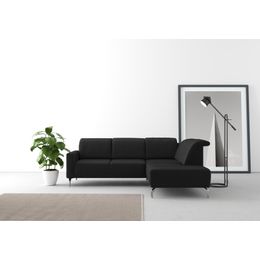 Sit & More Ecksofa SIT & MORE, B:249cm H:84cm T:205cm, schwarz, Wohnzimmer, Sofas, "Bailando L-Form", wahlweise mit Kopfteilverstellung und Vorziehsitz,