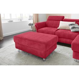 Sit & More Hocker SIT & MORE, B:102cm H:45cm T:67cm, rot, Struktur (100% Polyester);Flachgewebe (90% Polyester, 10% Polyamid);Luxus-Microfaser (100% Polyester),