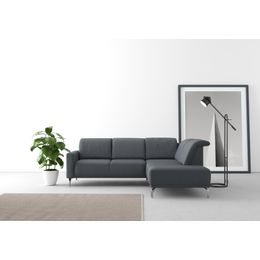 Sit & More Ecksofa SIT & MORE, B:249cm H:84cm T:205cm, grau, Wohnzimmer, Sofas, "Bailando L-Form", wahlweise mit Kopfteilverstellung und Vorziehsitz, motorisch