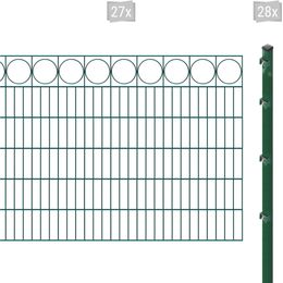 Arvotec Doppelstabmattenzaun "ESSENTIAL 120 zum Einbetonieren "Ring" mit Zierleiste", H/L: 120cm x 54m, Pfosten: 28 Stk., gr&uuml;n, Zaunelemente,