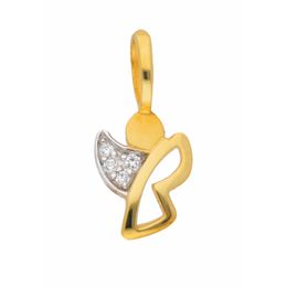 Adelia&acute;s ADELIA ́S Damen Kettenanh&auml;nger "Damen 333 Gold Anh&auml;nger Engel mit Zirkonia", Gold, gold, Gold, Schmuckanh&auml;nger, mit Zirkonia f&uuml;r Damen