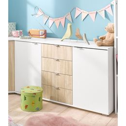 Kombikommode Priess, B:123cm H:71cm T:38cm, wei&szlig;, Schlafzimmer, Sideboards