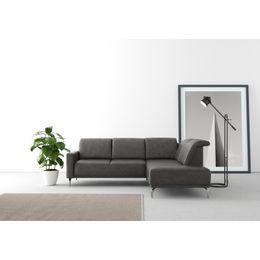 Sit & More Ecksofa SIT & MORE, B:249cm H:84cm T:205cm, grau, Wohnzimmer, Sofas, "Bailando L-Form", wahlweise mit Kopfteilverstellung und Vorziehsitz, motorisch
