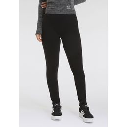 HEATKEEPER Damen Thermoleggings, Gr. ML, schwarz, Obermaterial: 90% Polyester, 10% Elasthan, unifarben, Hosen, Comfort-Leggings, w&auml;rmend,