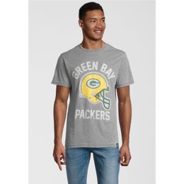 Recovered Damen T-Shirt "NFL Helmet Print", grau, Gr. S, bedruckt, 55% Baumwolle, 45% Polyester, Shirts, mit coolem Football Helm-Print