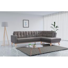 Sit & More Ecksofa SIT & MORE, B:298cm H:90cm T:198cm, braun, 100% PES, Wohnzimmer, Sofas, "Lavida L-Form", wahlweise mit Kippfunktion und Bettkasten
