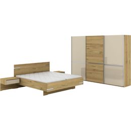 Schlafzimmer-Set Musterring, braun, Floatglas, Hartfaserplatte, Holz teilmassiv, Holzwerkstoff, Massivholz, Spanplatte, Schlafzimmerm&ouml;bel-Sets,