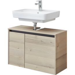 Waschbeckenunterschrank SAPHIR, B:80cm H:53cm T:33cm, beige, Spanplatte, Badezimmer, Schr&auml;nke, "Quickset 393"