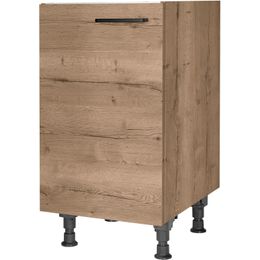 Sp&uuml;lenschrank Nobilia, B:45cm H:87cm T:58,3cm, braun, K&uuml;che, Schr&auml;nke, ""Structura", Ausrichtung w&auml;hlbar, vormontiert, in den Breiten", 45 und 60 cm,
