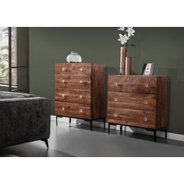 Kommode GUTMANN FACTORY, B:90cm H:120cm T:42cm, braun, Massivholz, Sideboards