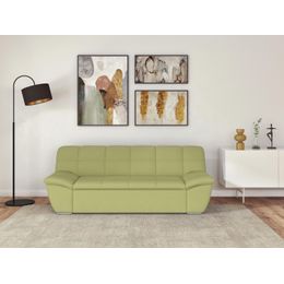 2-Sitzer DOMO collection, B:211cm H:76cm T:96cm, gelb, 100% Polyester, Sofas, "Splash, aktuelle Sitz- und R&uuml;ckensteppung, komfortabel", flache