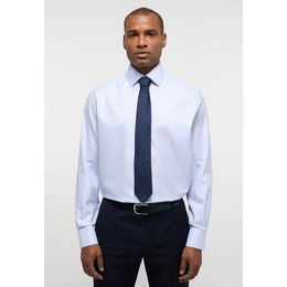 Eterna Herren Langarmhemd "COMFORT FIT", blau, Gr. 40, Twill, 100% Baumwolle, Hemden, NEVER IRON (b&uuml;gelfrei)