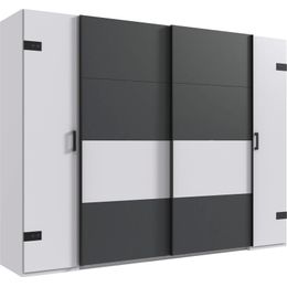Kleiderschrank wimex, B:270cm H:210cm T:65cm, wei&szlig;, Jugendzimmer, Schr&auml;nke, "Stockholm, rustikale Optik im Industrial Design, Made in Germany",