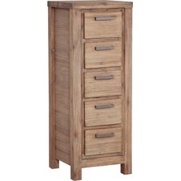 Kommode GUTMANN FACTORY, B:46cm H:120cm T:45cm, beige, FSC-zertifizierter Holzwerkstoff, Holz teilmassiv, Schlafzimmer, Sideboards, "Tunis", Breite