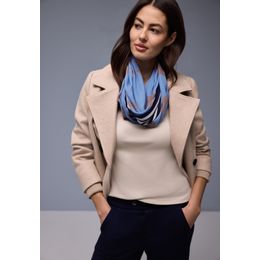 Street One Damen Schalbonnet blau, gemustert, Stoff, 100% Modal, Modet&uuml;cher, mit grafischem Muster