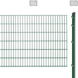 Arvotec Doppelstabmattenzaun "EXCLUSIVE 123 zum Einbetonieren", H/L: 123cm x 60m, Pfosten: 31 Stk., gr&uuml;n, Zaunelemente, Zaunh&ouml;he 123 cm, Zaunl&auml;nge 2