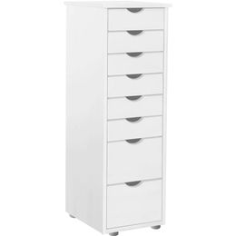 Kommode OTTO HOME, B:34cm H:102cm T:39cm, wei&szlig;, FSC-zertifiziertes Massivholz, Schlafzimmer, Sideboards, "Gava", massives Kiefernholz, mit vielen