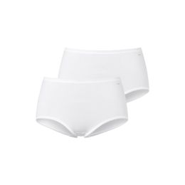 Mey Damen Taillenslip "Triniti", Gr. 38, wei&szlig;, Feinripp, Obermaterial: 97% Baumwolle, 3% Elasthan, unifarben, Unterhosen, mit elastischem B&uuml;ndchen