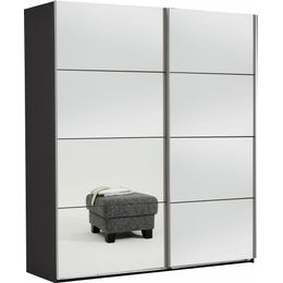 Schwebet&uuml;renschrank wimex, B:135cm H:210cm T:65cm, grau, Schr&auml;nke, "Easy", mit Vollspiegel