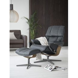 stressless Fu&szlig;hocker "Reno" mit Cross Base, Gr&ouml;&szlig;e S, M & L, Holzakzent Eiche